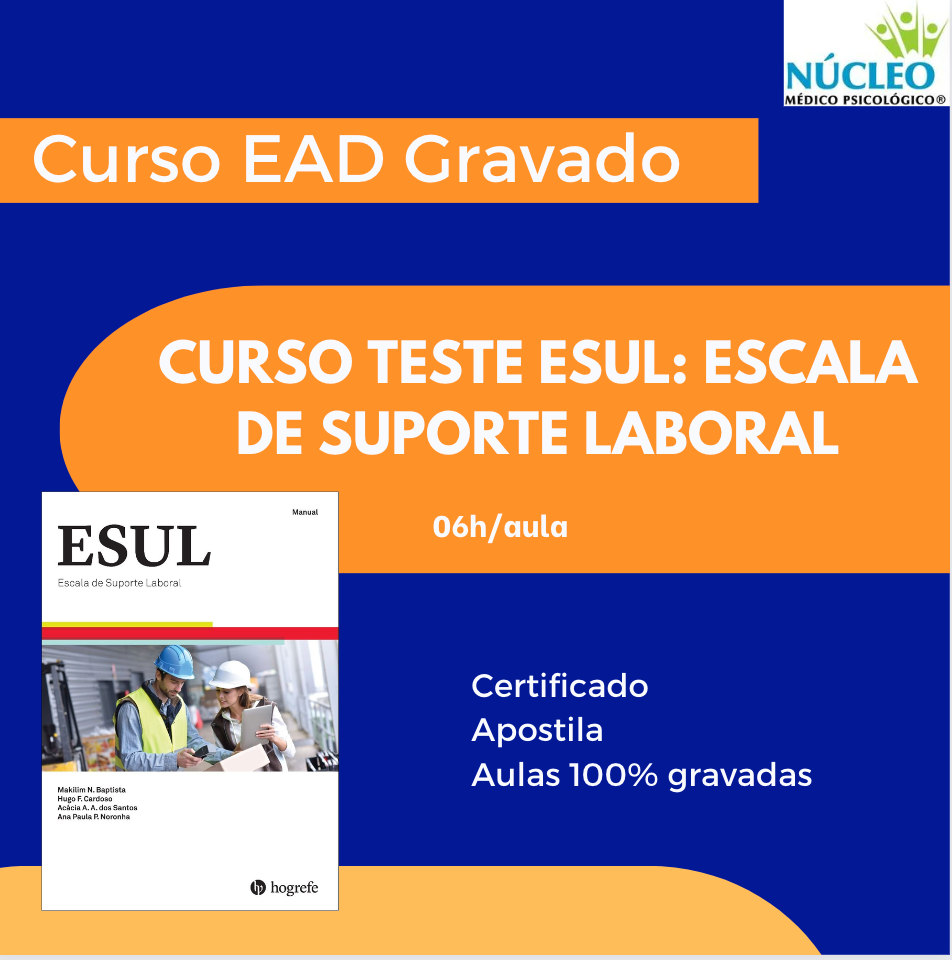 Curso ESUL: Escala de Suporte Laboral (6h) - EAD 100% GRAVADO - CURSOS ...